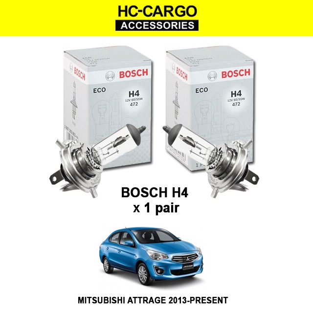 Classic BOSCH H4 Bulb Car Headlight Bulbs For Mitsubishi Attrage (12V ...