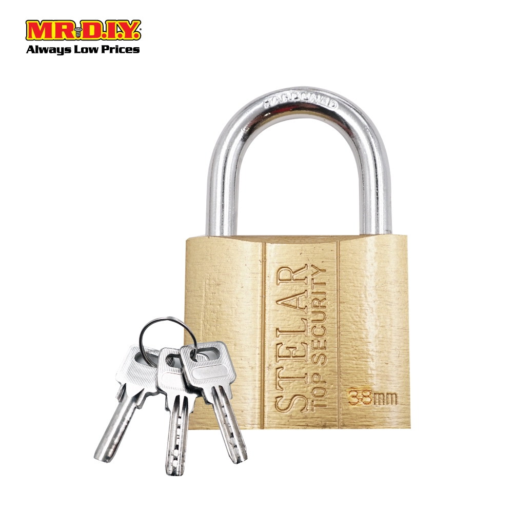 (MR.DIY) STELAR Brass Padlock (38mm) | Shopee Malaysia
