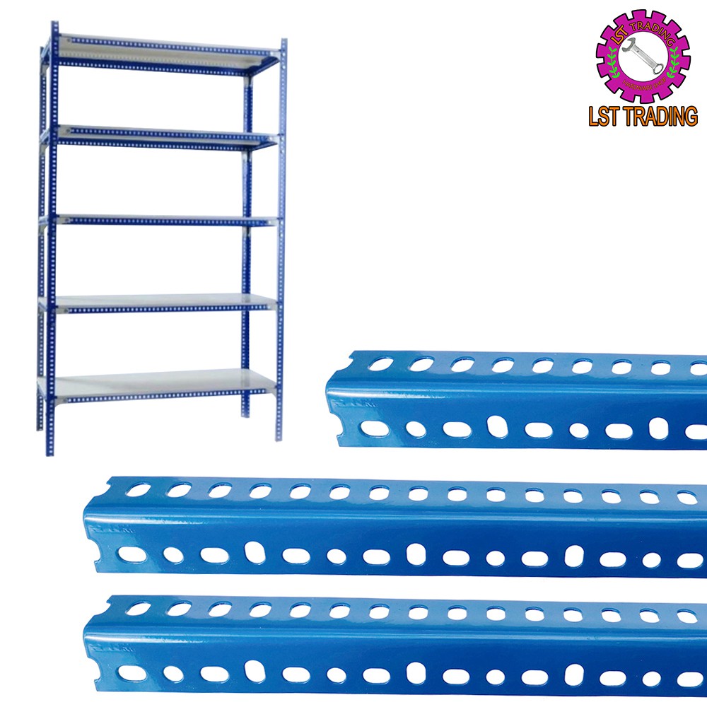 [READY STOCKS] 1-1/2" X 1-1/2" BLUE SLOTTED ANGLE BAR / BESI ANGLE RAK ...