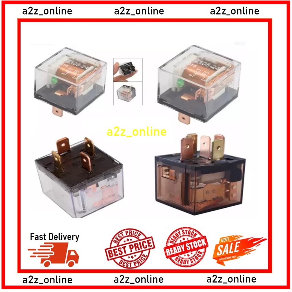 12V 80A 5 PIN Automotive Car Relay with LED (1PCS) | Shopee Malaysia