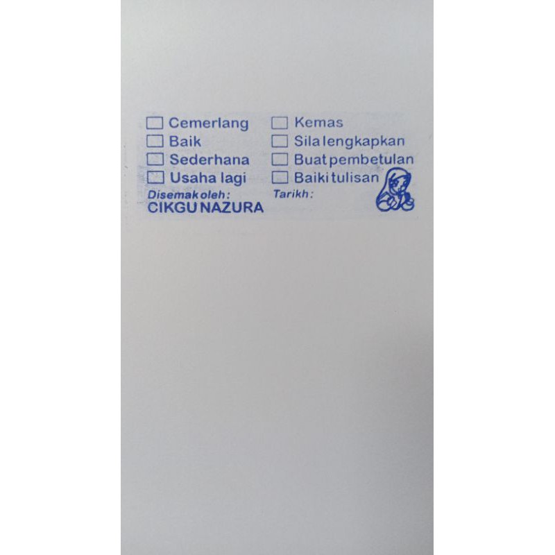 cop untuk semakan buku tulis. | Shopee Malaysia