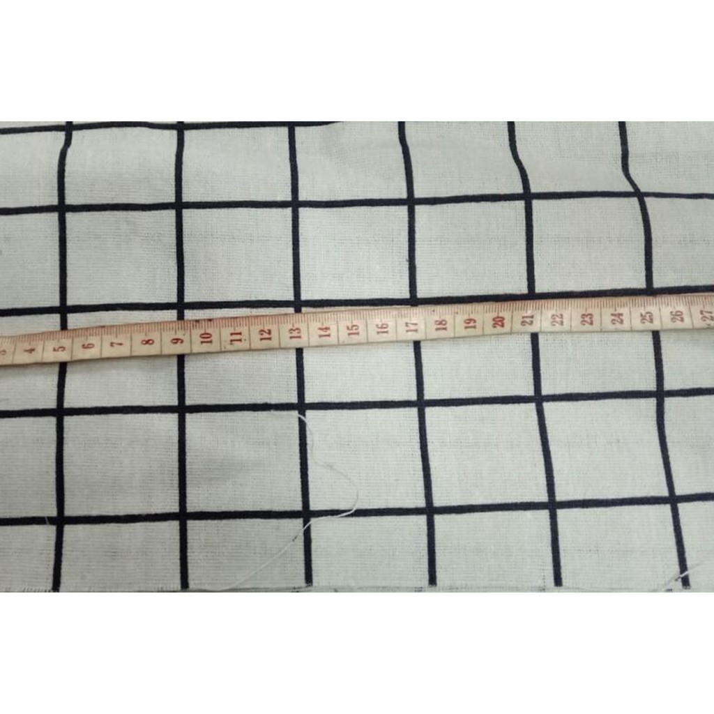 148cm x 1 meter Linen Cotton Printed Fabric Cloth/Kain Cotton Linen ...