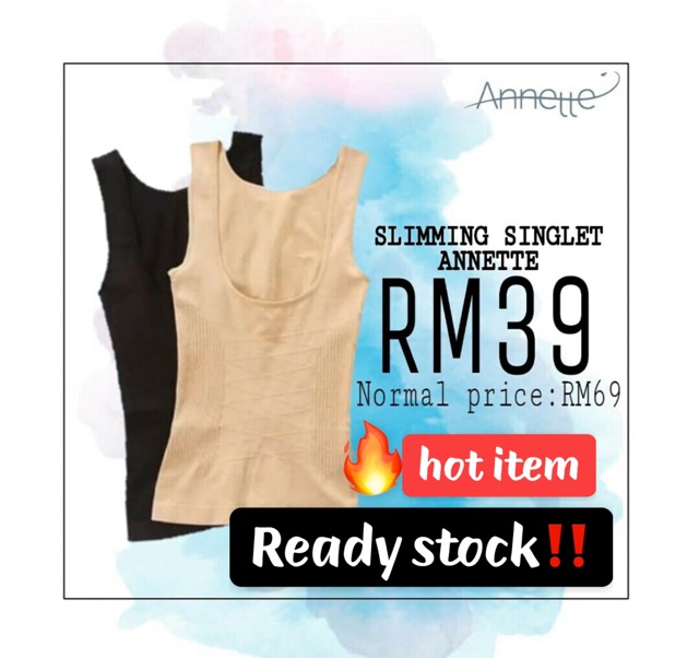 🔥SLIMMING SINGLET BY ANNETTE🔥 | Shopee Malaysia