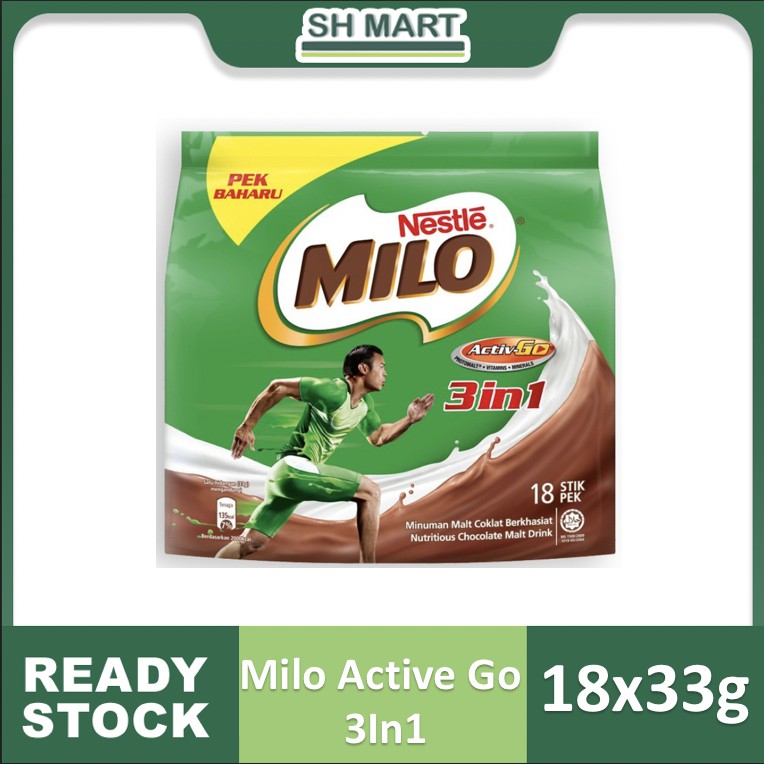 Milo Active Go 3In1 (18x33g) | Shopee Malaysia