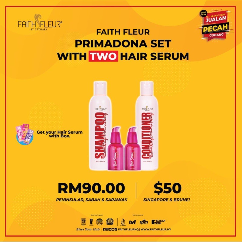 SHAMPOO & CONDITIONER HAIRLOSS FAITH FLEUR 250ML | Shopee Malaysia