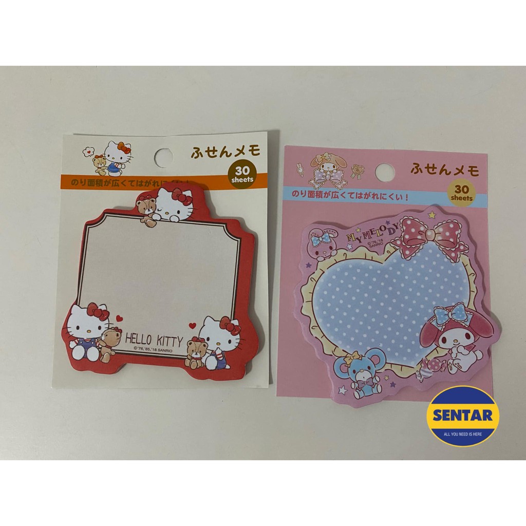 100% Stock Ready Japan Notepad Sanrio Original Sticky Memo Pad Hello ...