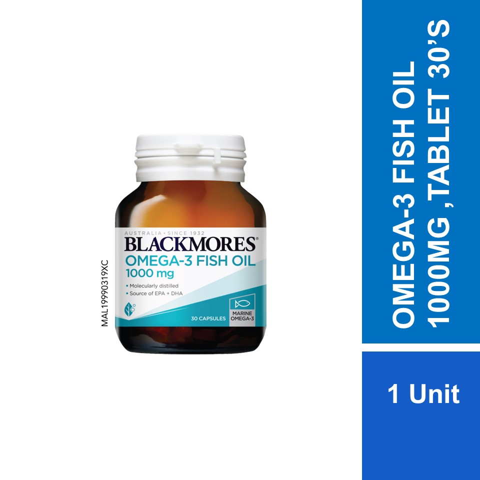 Blackmores Omega-3 Fish Oil 1000mg Tablet 30's | Shopee Malaysia