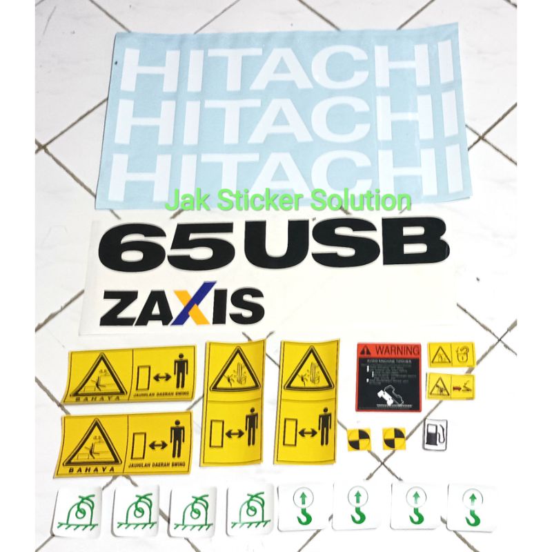 Hitachi Zaxis 65USB Excavator Sticker Heavy equipment Decal | Shopee ...