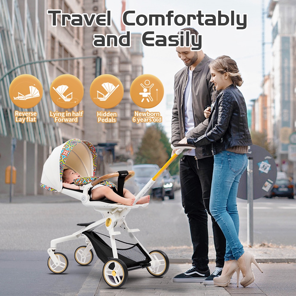Mafababe Ready Stock Stroller 175 Rotating Kids Stroller Two Way Magic ...