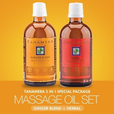 Tanamera 2 in 1 Special Package Massage Oil Set - Ginger blend + Herbal ...