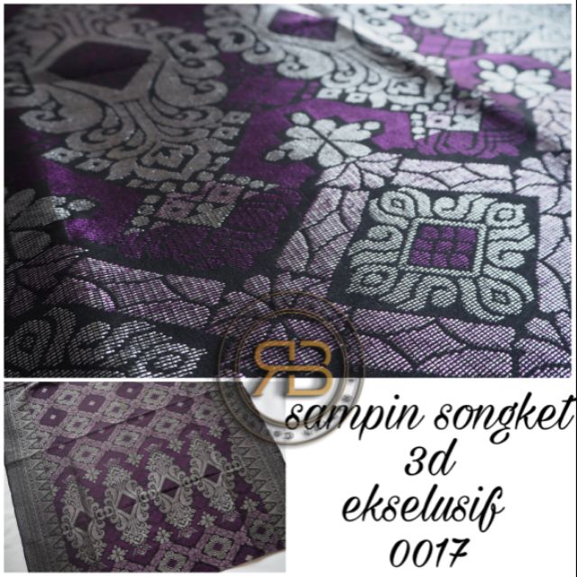 Sampin songket 3d ekselusif.2.5 meter | Shopee Malaysia