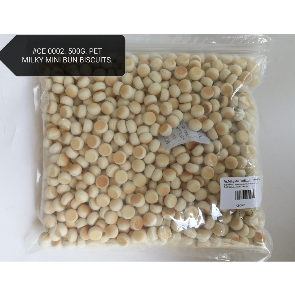 Dog Snack Milky Mini Bun Biscuits 500gram Treat Biskut Makanan Anjing ...