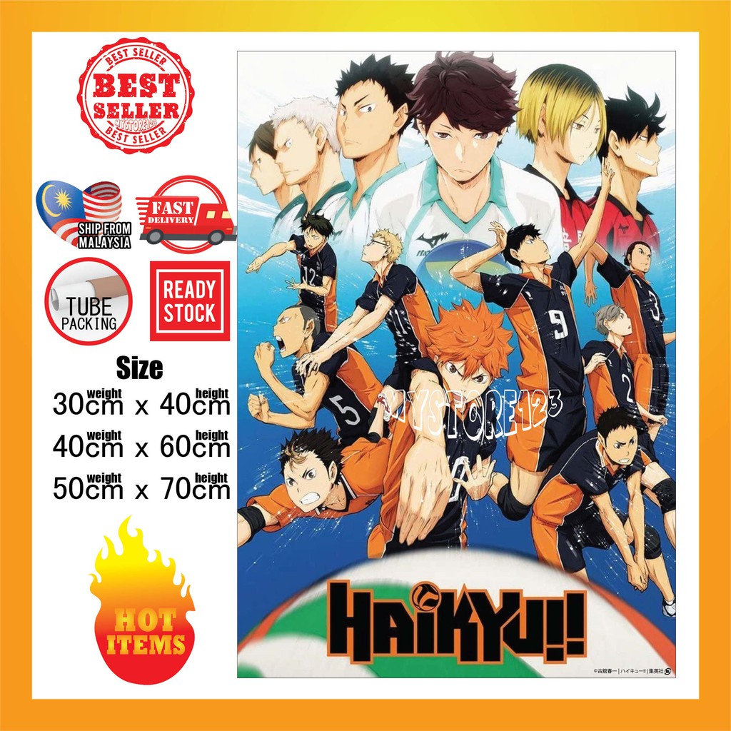[EADY STOCK] Haikyuu!! poster Hinata 02 Shoyo kageyama tobio poster ...