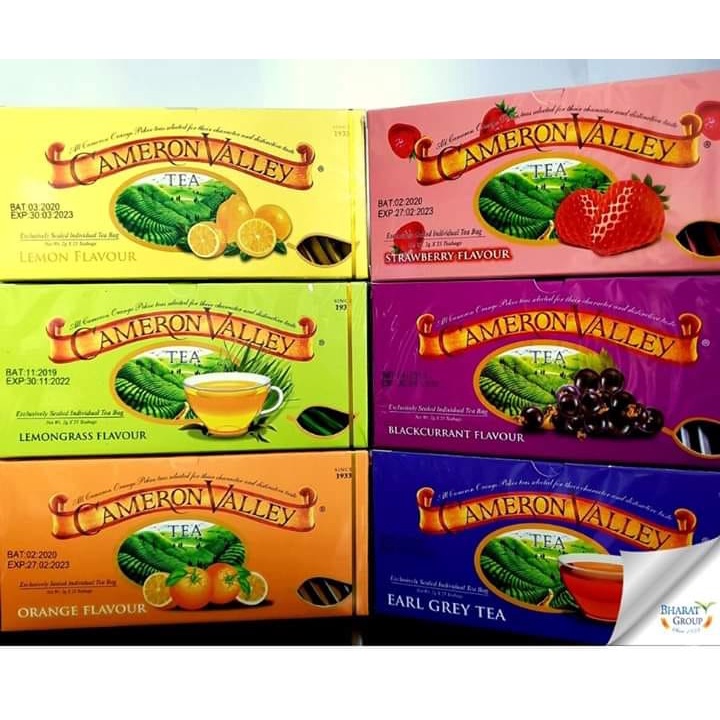 CAMERON VALLEY FLAVOURED TEA /STRAWBERRY/BLACKCURRANT/LEMON/EARL GREY ...