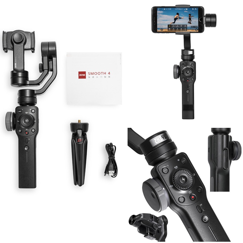 Full Set Zhiyun Smooth 4 Gimble For Smartphone Electronic 3-Axis ...