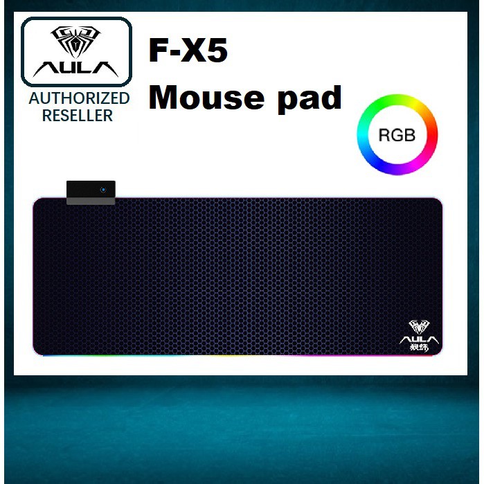 [ READY STOCK ] AULA F-X5 Gaming Professional Mouse Pad RGB Lighting ...