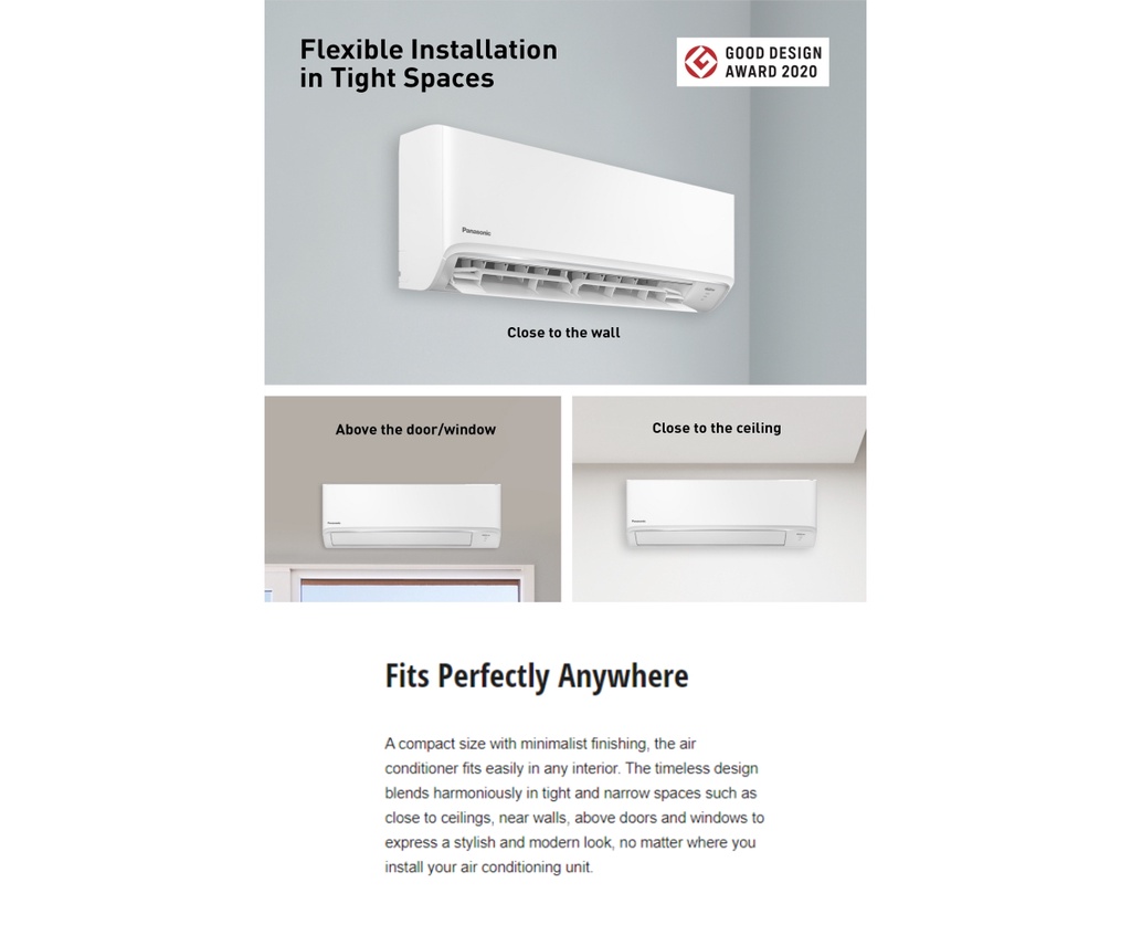 [NUR] Panasonic Standard Inverter PU R32 Air Conditioner (1.0HP/1.5HP ...