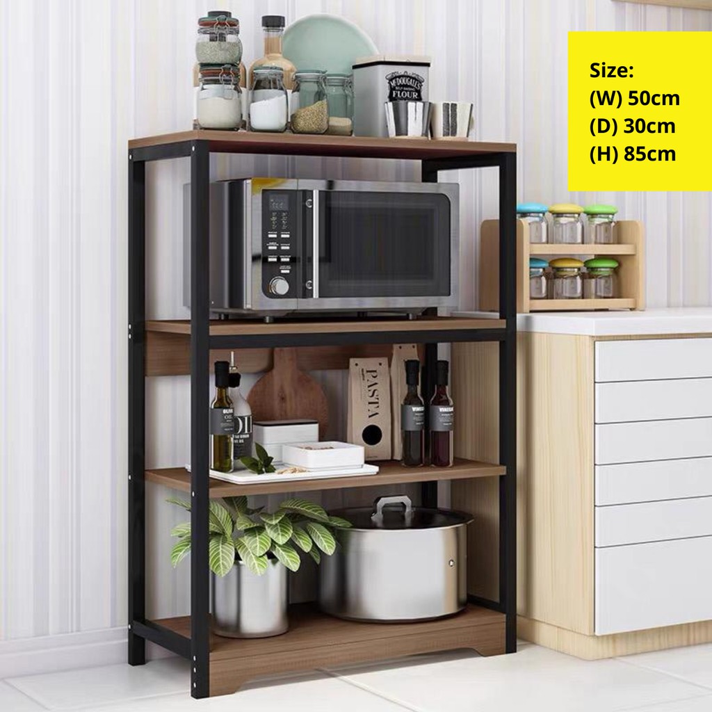 MU 🔥 READY STOCK 🔥 50cm Width 4-Tier Storage Rack Kitchen Rack Rak ...