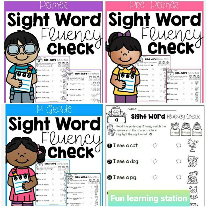 028- English Sight word fluency check worksheet I Latihan Inggeris ...