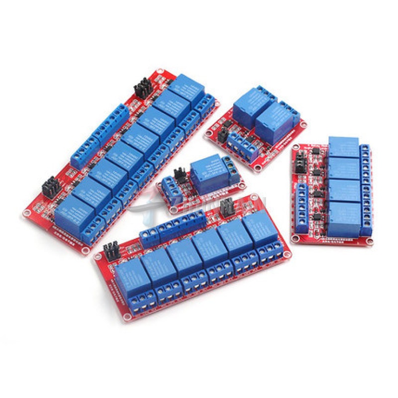 1/2/4 Channel 5V Relay Module Optocoupler Isolation High Low Level Trigger Single-Chip Redboard ...