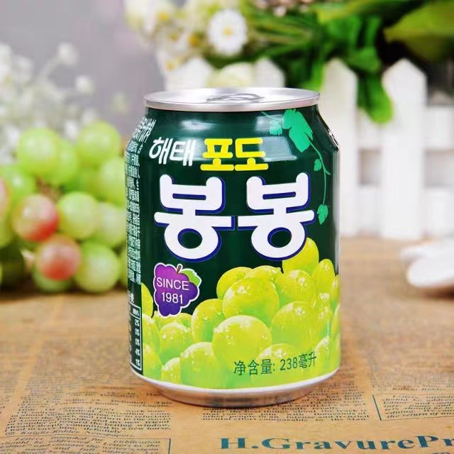 0EXP APR 2023 Haitai Grape Bon Bon Drink 238ml 韩国海太葡萄果汁饮料真果粒 (포도봉봉) | Shopee Malaysia