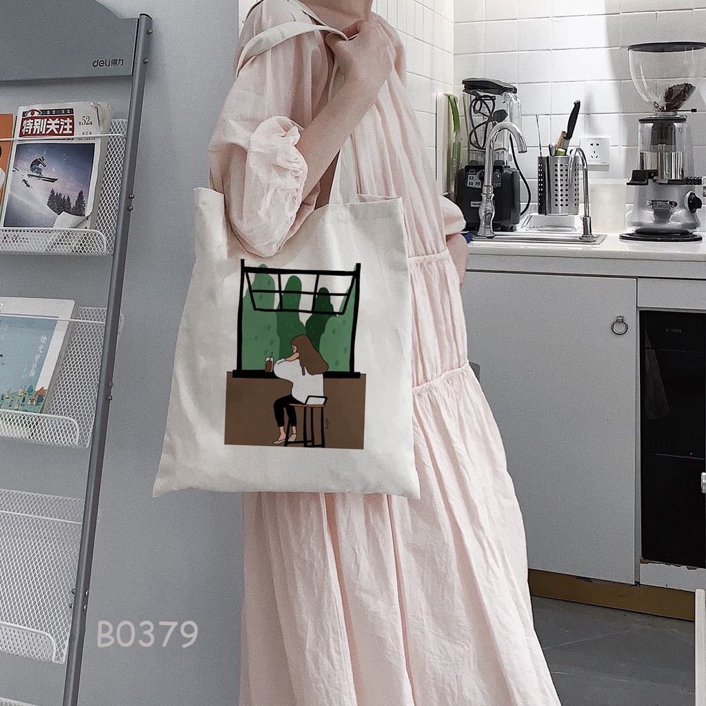 Cute Girl Graphic Kawaii style Tote Bags Cartoon Pattern Shoulder Bag ...