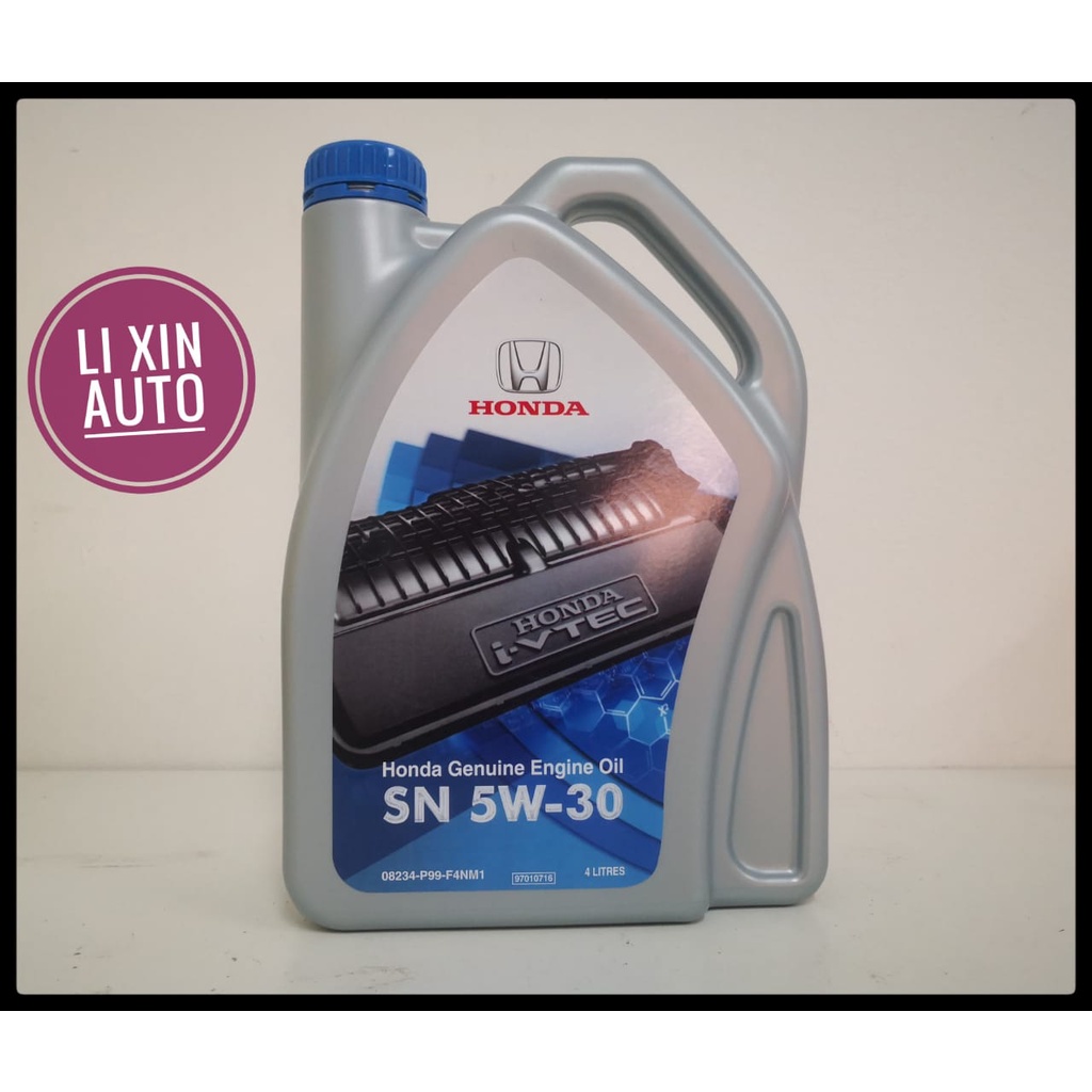 HONDA GENUINE ENGINE OIL SN 5W/30 SEMI SYNTHETIC 4 LITER | Shopee Malaysia