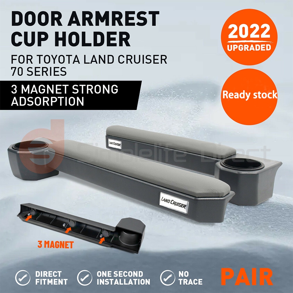 A Pair Magnet Door Armrest Cup Holder For Toyota Land Cruiser 70 Series ...
