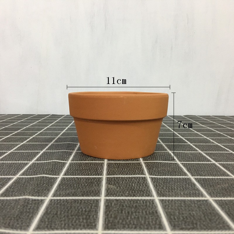 RED POTTERY SHALLOW CLAY POT SUCCULENT FLOWER POT MULTI SIZE OPTION ...