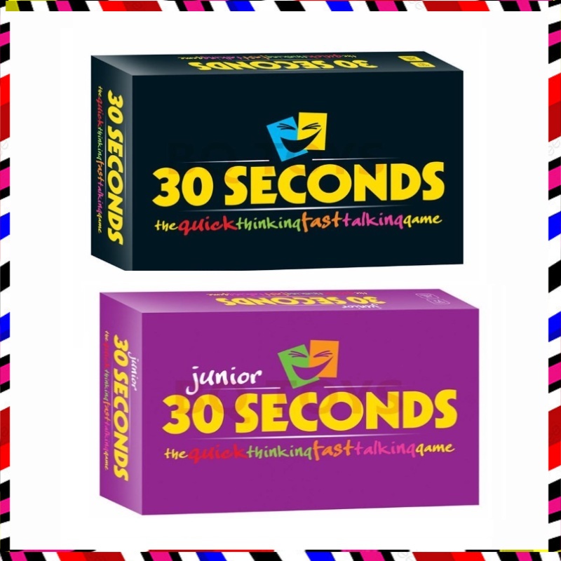 30 Seconds Board Games Junior Booster 2 Fun Family Party Quick Thinking ...