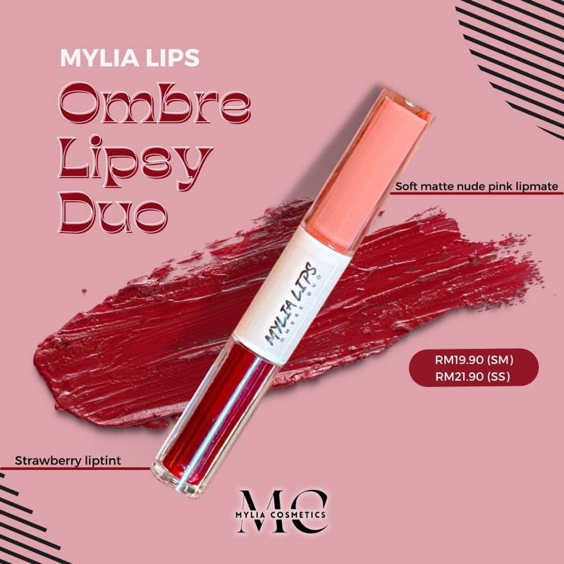 Ombre Lipsy Duo Mylia Lips | Shopee Malaysia