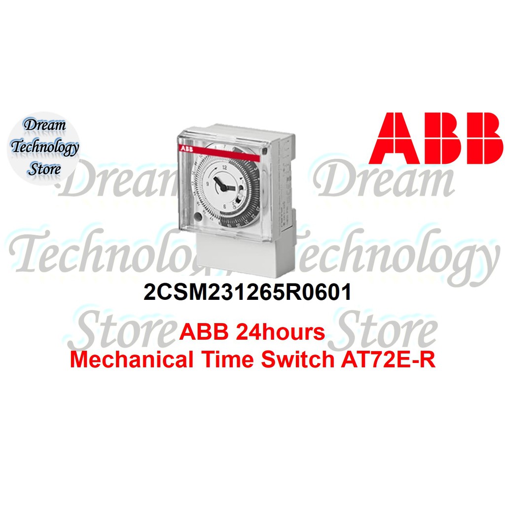ABB 24 hours Mechanical Time switch AT72E-R, 2CSM231265R0601 | Shopee ...