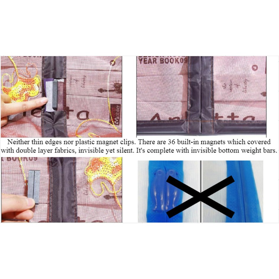 Anti Mosquito Net Tirai Kawat Nyamuk Anti Nyamuk Door Mesh 磁铁静音 防蚊门帘 门纱 ...