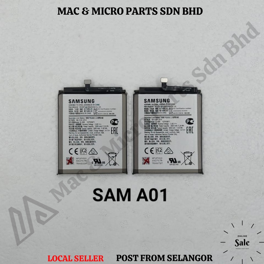 SAMSUNG Galaxy A01 Battery Model QL1695 (3000mAh) | Shopee Malaysia