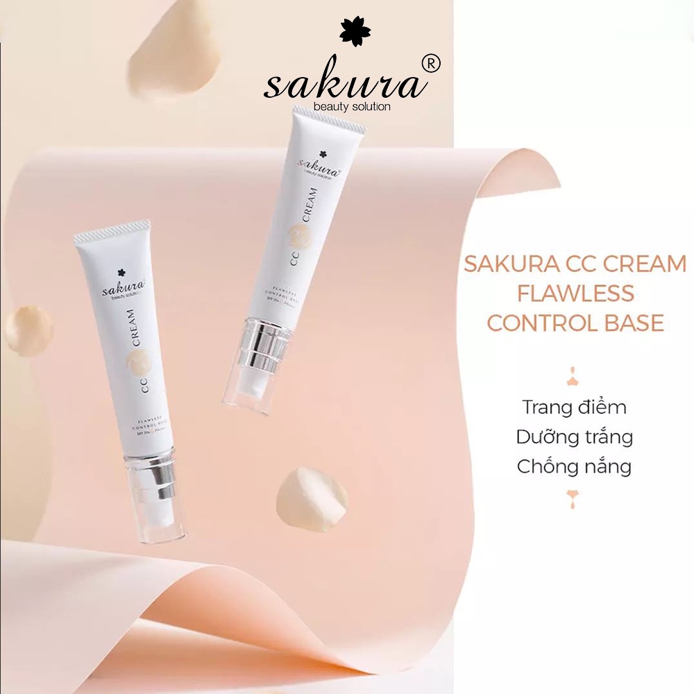 Sakura CC Cream Flawless Control Base SPF50 + PA +++ Multipurpose ...