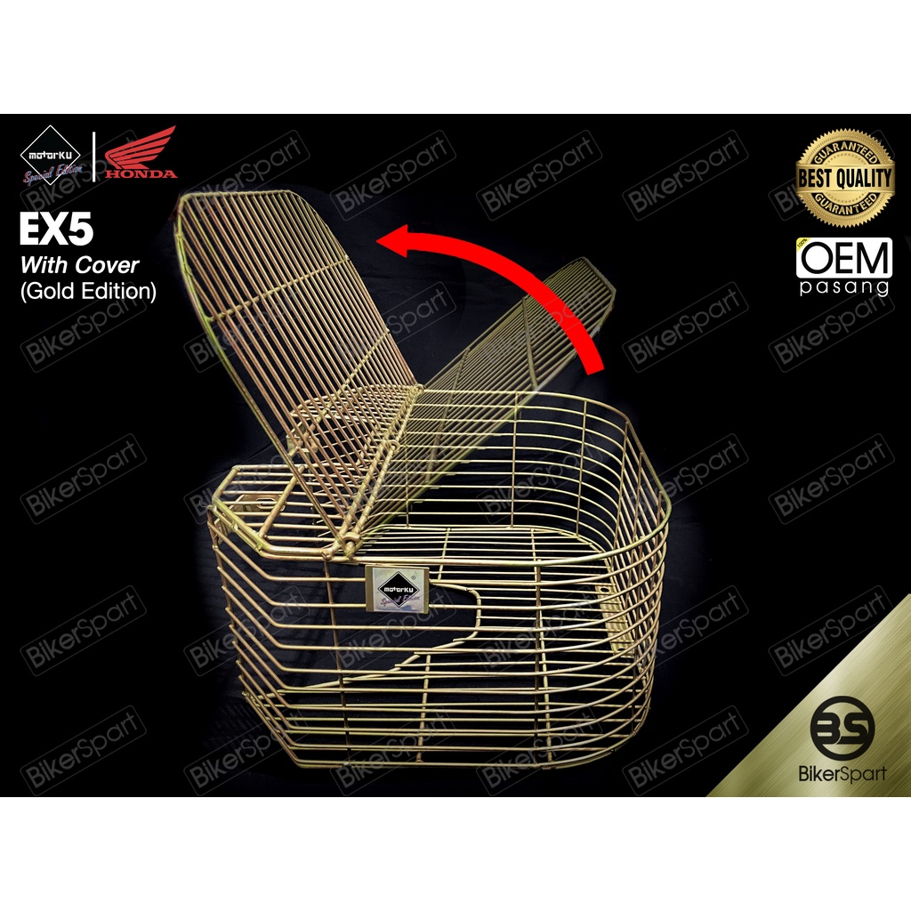 Motorku Honda EX5 Dream Hi Power Classic Basket Bakul With Cover High Quality Gold Edition ...