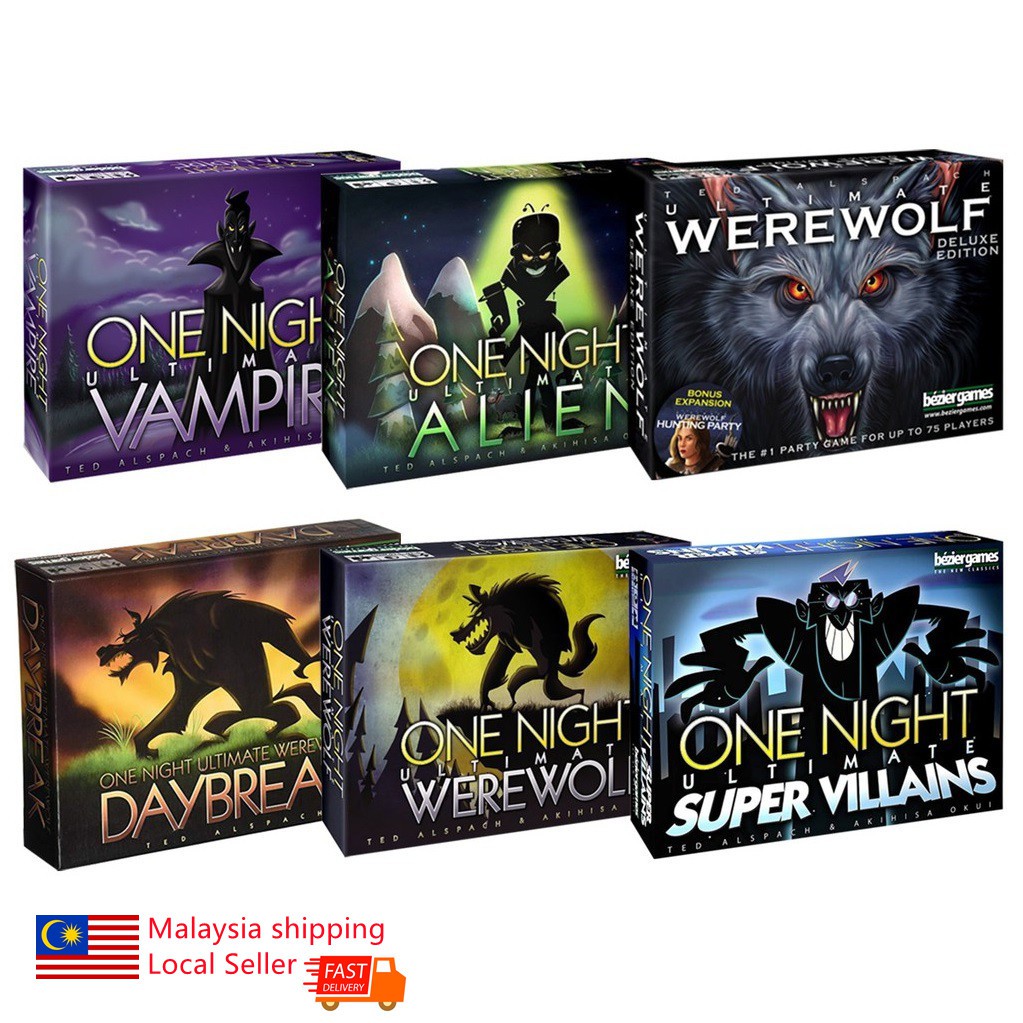 One Night Ultimate Werewolf Card Games Deluxe Daybreak Board Games ...
