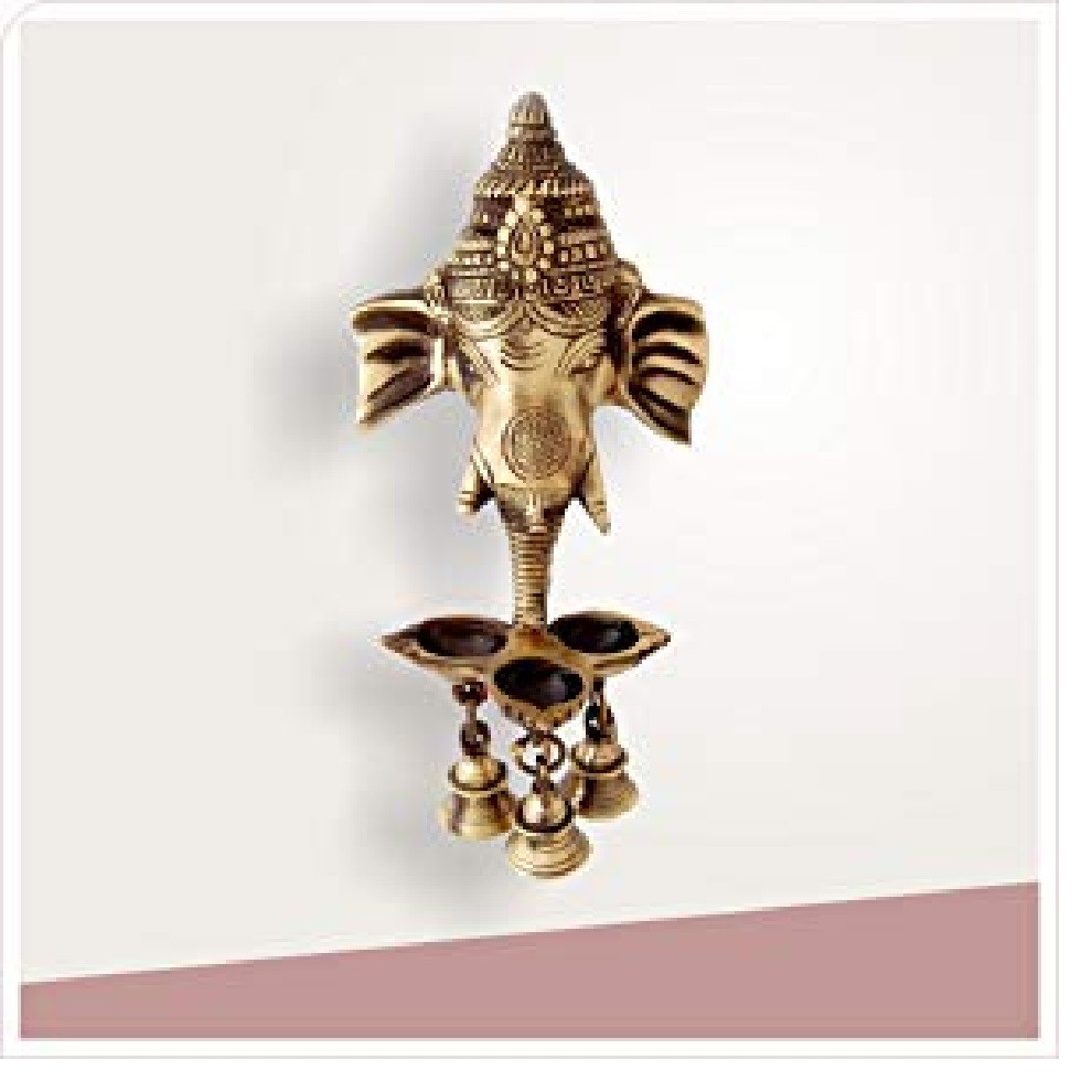 GANESH DEEPAK WITH BELLS BRASS HANGING DIYA | Shopee Malaysia