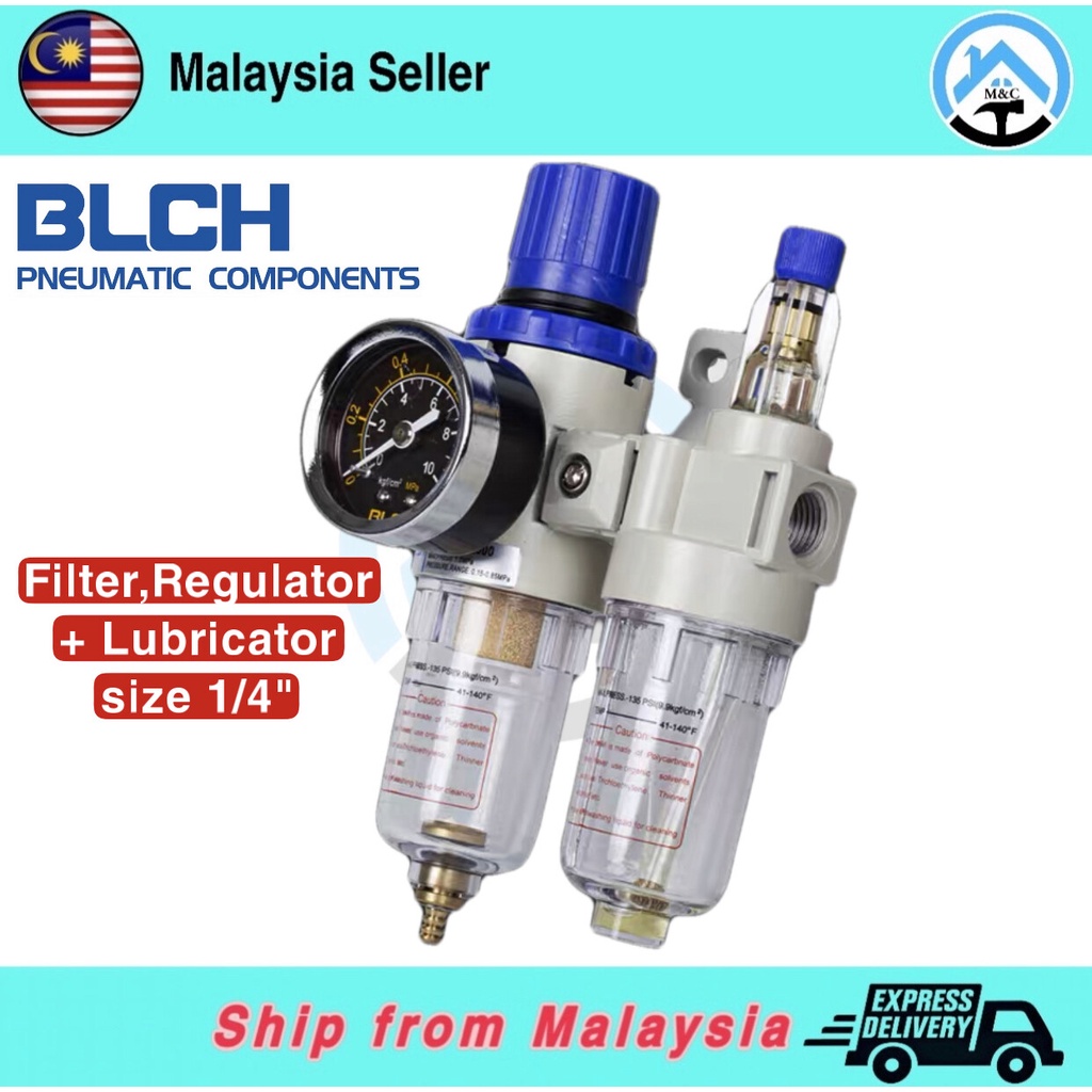 [BLCH] Filter,Regulator,Lubricator 1/4" FRL Air unit,CFC2000 Pneumatic Air Pressure Filter ...