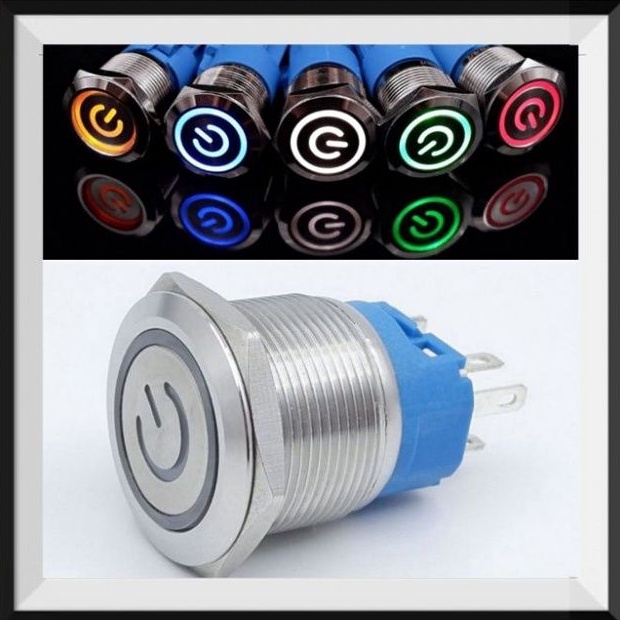 1pcs Metal Push Buttons Switch 12v PC on off Power Start Stop for Car ...