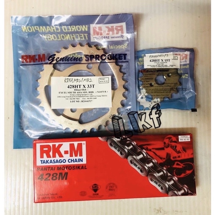MODENAS KRISS MR2 /KRISS MR3 /E-BONUS 110 /BONUS110 SR/RKM SPROCKET SET RANTAI 428M. | Shopee ...