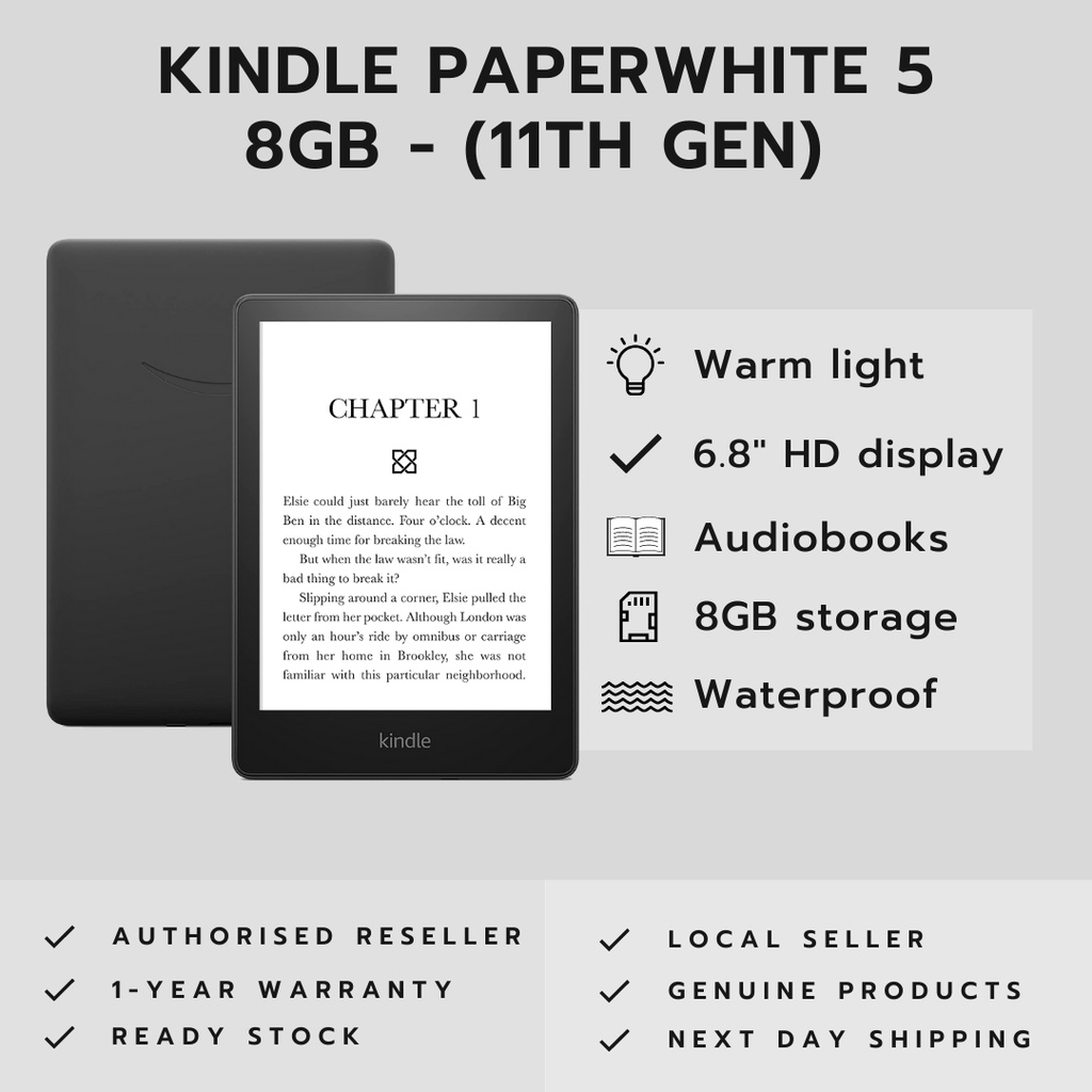 Kindle Paperwhite 5 (8GB - 2021) - 11th Generation (6.8" ebook reader ...