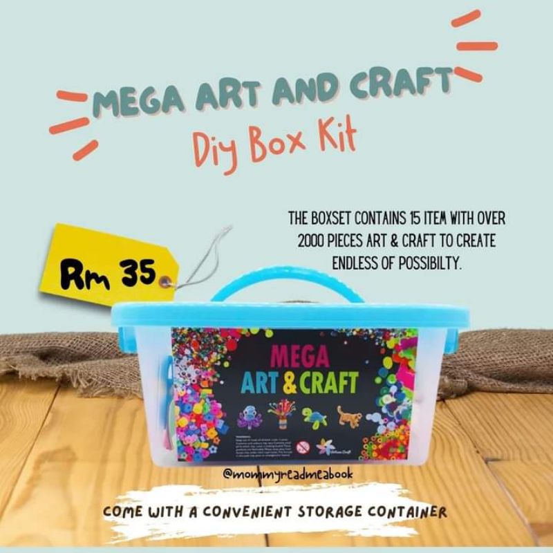 Mega Art & Craft DIY Box Kit Over 2000pcs (Ready Stock 🇲🇾) | Shopee ...