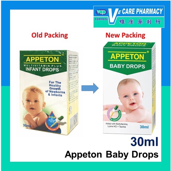 Appeton Multivitamin Plus Drop / Baby Drops 30ml (Exp: 04/2026 ...