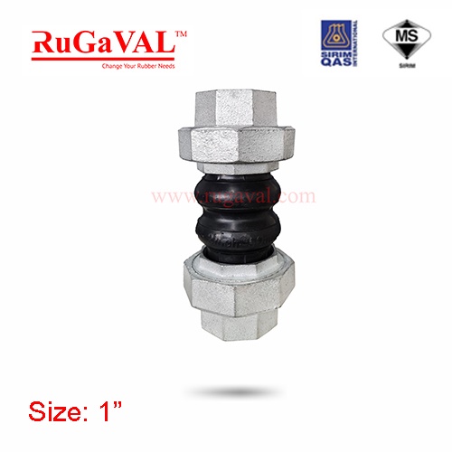 Union Rubber Flexible Joint, Size: 1" (25mm), Rubber bellow, Union ...