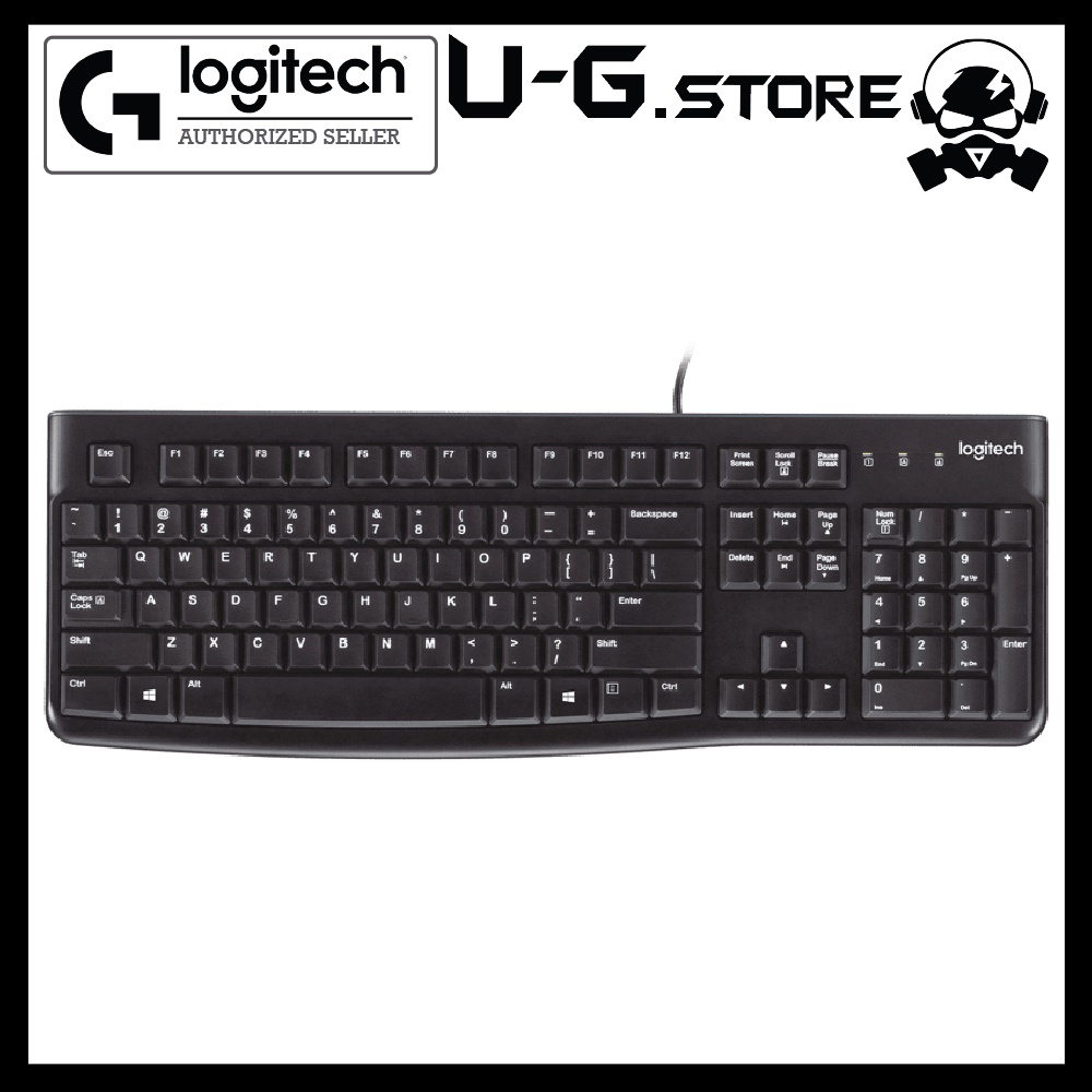 Logitech Keyboard K120 Wired Keyboard for Windows, USB Plug-and-Play ...