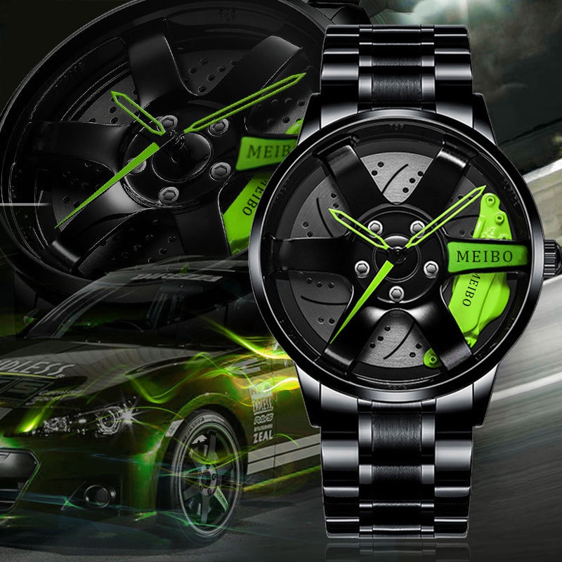 3D Sport Rim Hub Wheel Car Watches Men Sports Watch | Shopee Malaysia