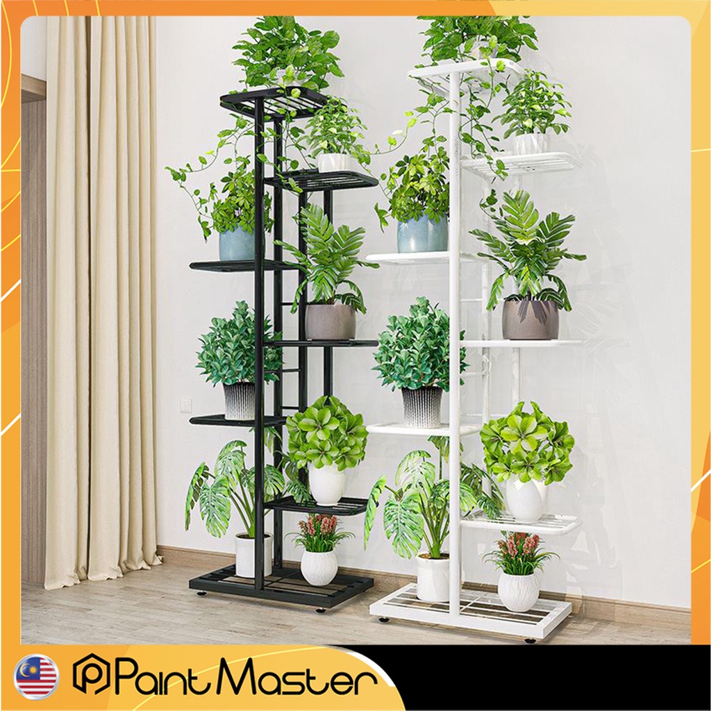 Plant Garden Rack Multi-Layer Flower Pot Stand Steel Gardening Shelf ...