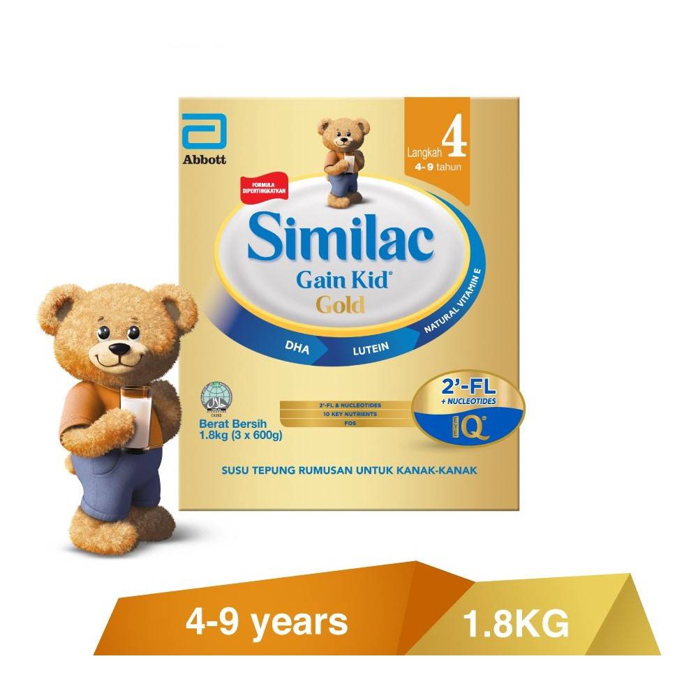 [Free Shipping]Susu Formula Similac Gain Kid Gold (4-9 Tahun) 1.8kg BIB ...