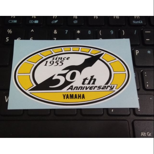 STIKER MOTOR. DECAL STICKER. STICKER RARE. 50th Anniversary YAMAHA ...